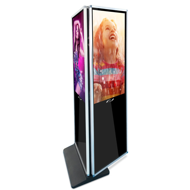 43 Inch 1080P Touch Screen Kiosk Monitor Floor Standing Dual Screen PC ...