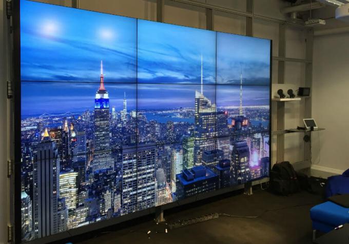 Custom Seamless Video Wall Monitors , 49 Inch Exhibition 4 Screen Video ...