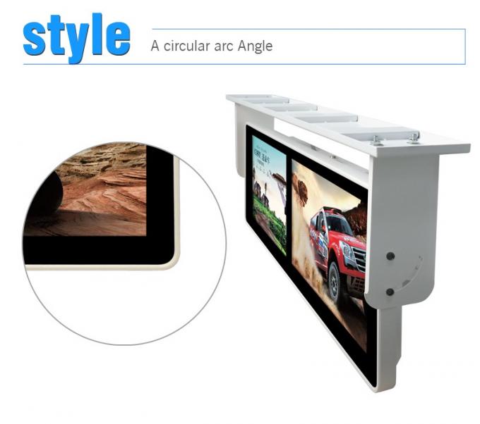 Double Screen Ceiling Mounted Ultra Wide Lcd Display , 18.5 Inch Ultra ...