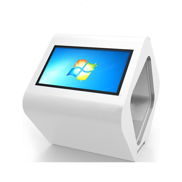 Floor Standing Multi Touch Desk , Two Screen Embedded Touch Screen ...