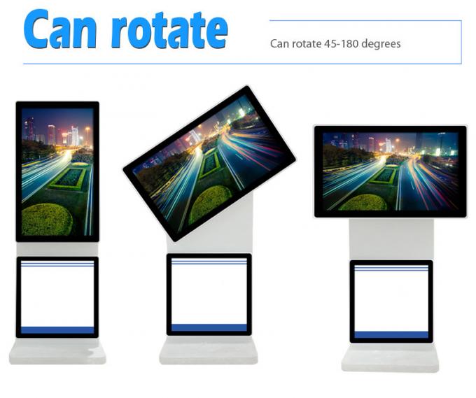 Rotating Digital Poster Touch Screen Monitor Floor Stand , High ...